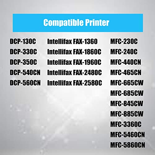 4Benefit (Set of 18) Compatible LC51 Ink Cartridge Replacement LC-51 (6BK+4C+4M+4Y) Work for MFC-240C MFC-465CN MFC-665CW DCP 130C 330C 540CN MFC 230C 3360C 5460CN IntelliFax 1360 Inkjet Printer