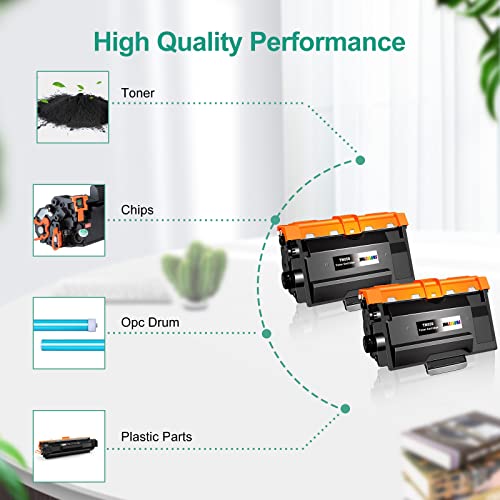 JMLCOLORS Brother TN850 TN820 Toner Replacement for TN-850 TN-820 for HL-L6200DW,MFC-L5700DW, L6200DWT MFC-L5900DW HL-L5200DWT L5200DW L5100DN, MFC-L5800DW MFC-L5850DW L6700DW L6800DW Printer(2-Pack)
