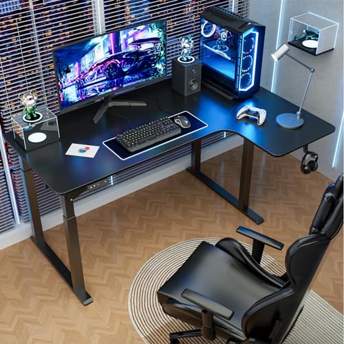 Dripex Adjustable Electric Standing Desk, 63 inch, Brown Walnut