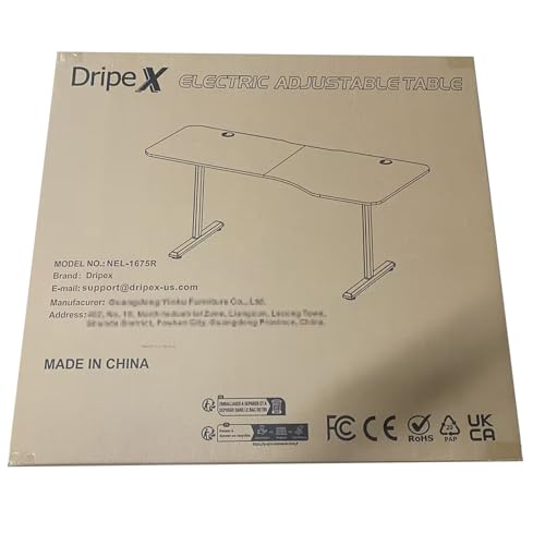 Dripex Adjustable Electric Standing Desk, 63 inch, Brown Walnut