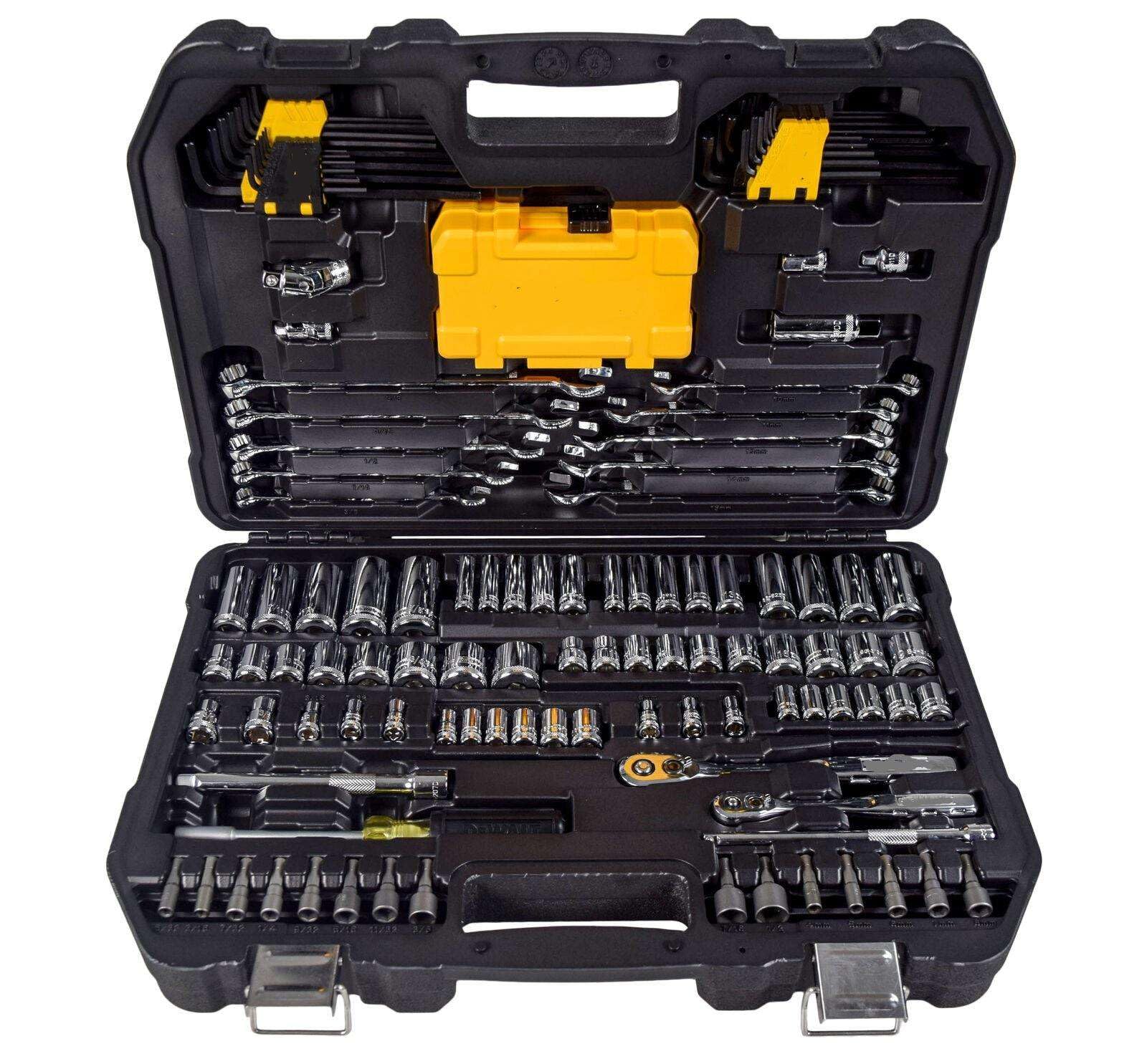 UYSB Mechanics Tool Kit Set with Case (142 Piece) Tool Box Tool Set Tool Bag Storage Box Tool Box Organizer Mechanic Tool Set Tools for Mechanics Multi Tool Hand Tools Adjustable Wrench Home imp