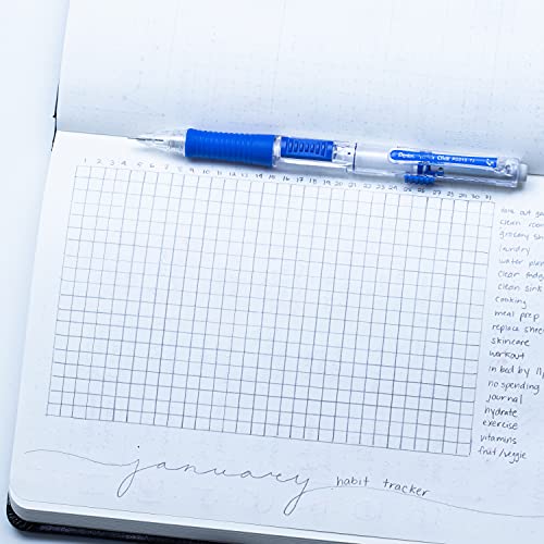 Pentel QUICK CLICK Mechanical Pencil (0.5mm), Blue Barrel, Box of 12 Pencils (PD215C)