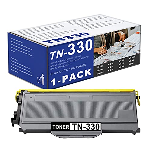 1 Pack TN-330 TN330 Black Toner Cartridge Replacement for Brother DCP-7030 7040 7045N HL-2120 2125 2140 2150 2150N 2170 2170W MFC-7040 7320 7340 7345DN 7345N 7440 7440N 7840 7840W Printer.
