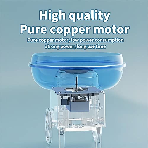 Cotton Candy Machine for Kids, Electric Cotton Candy Maker with Large Food Grade Splash-Proof Plate, Kids Favorite, for Home Birthday Family Party Gift, Includes 20 Bamboo Sticks & Sugar Scoop (Blue)