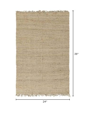 BROOKS DECOR Area Rugs, 2x3 Solid and Border Brown Area Rug Carpet for Living Room, Bedroom or Kitchen (2' x 3')