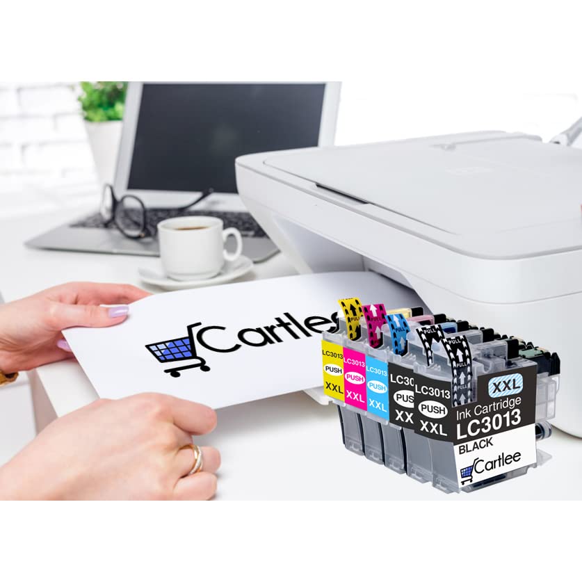 Cartlee 5 Set compatible High Yield Ink Cartridges Replacement for Brother LC3013 LC-3013 for MFC-J491DW MFC-J497DW MFC-J895DW MFC-J690DW Inkjet printers (2 Black, 1 Cyan, 1 Magenta, 1 Yellow) LC 3013