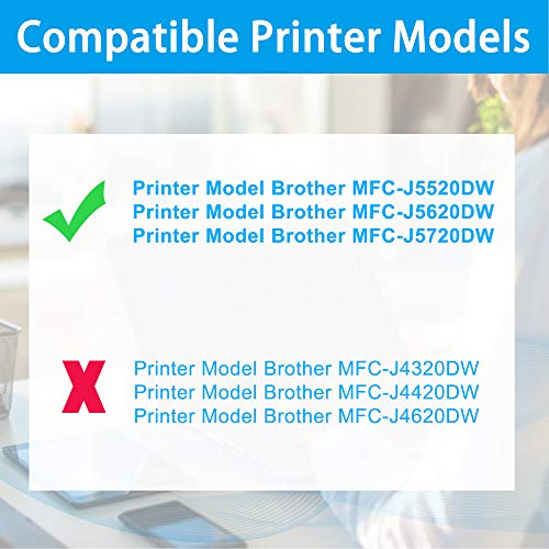 LCL Compatible Ink Cartridge Replacement for Brother LC209 LC205 LC209BK XXL Super High Yield MFC-J5520DW J5620DW J5720DW (2-Pack Black)