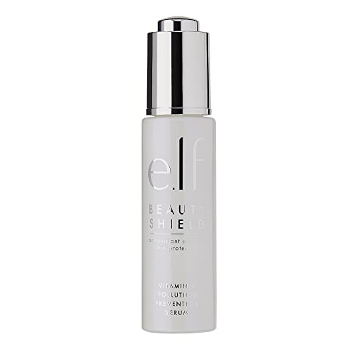 e.l.f. Beauty Shield Vitamin C Pollution Prevention Serum, Brightens Skin & Protects Against Environmental Aggressors, Vegan & Cruelty-Free, 0.95 Oz