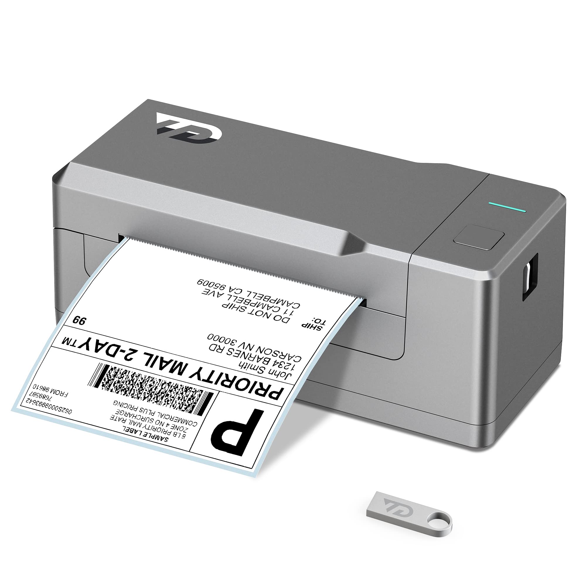 Tordorday Shipping Label Printer 4x6 Thermal Label Printer for Shipping Packages, 150mm/s Thermal Printer 203 dpi, Compatible with Amazon, Ebay, Shopify, USPS, Etsy