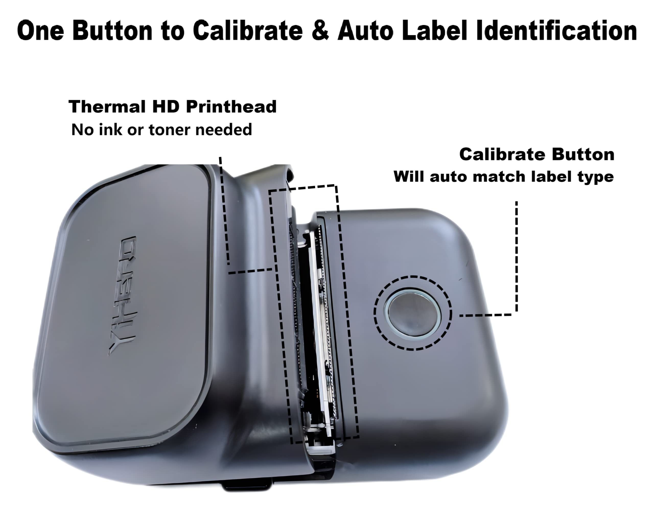 YiHERO YP10 Mini Label Printer Thermal Bluetooth Portable Label Maker-Compatible with Android & iOS, Multifunction for Business Clothing Mailing Office Home