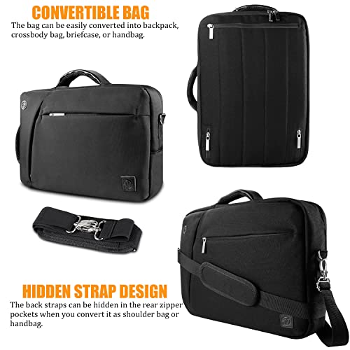 Laptop and Tablet Messenger Shoulder Bag Briefcase for Surface Pro 11/10/9, Surface Laptop Go 12.4, Galaxy Tab S9+/S8+/S7+/S9+, Business Casual