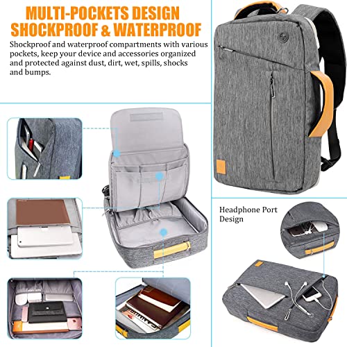 Laptop and Tablet Messenger Shoulder Bag Briefcase for Surface Pro 11/10/9, Surface Laptop Go 12.4, Galaxy Tab S9+/S8+/S7+/S9+, Business Casual