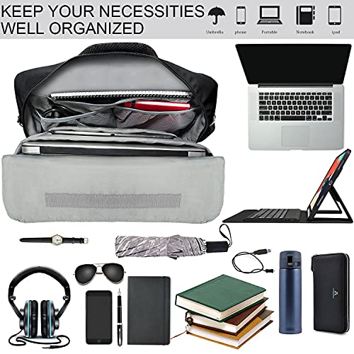Laptop and Tablet Messenger Shoulder Bag Briefcase for Surface Pro 11/10/9, Surface Laptop Go 12.4, Galaxy Tab S9+/S8+/S7+/S9+, Business Casual