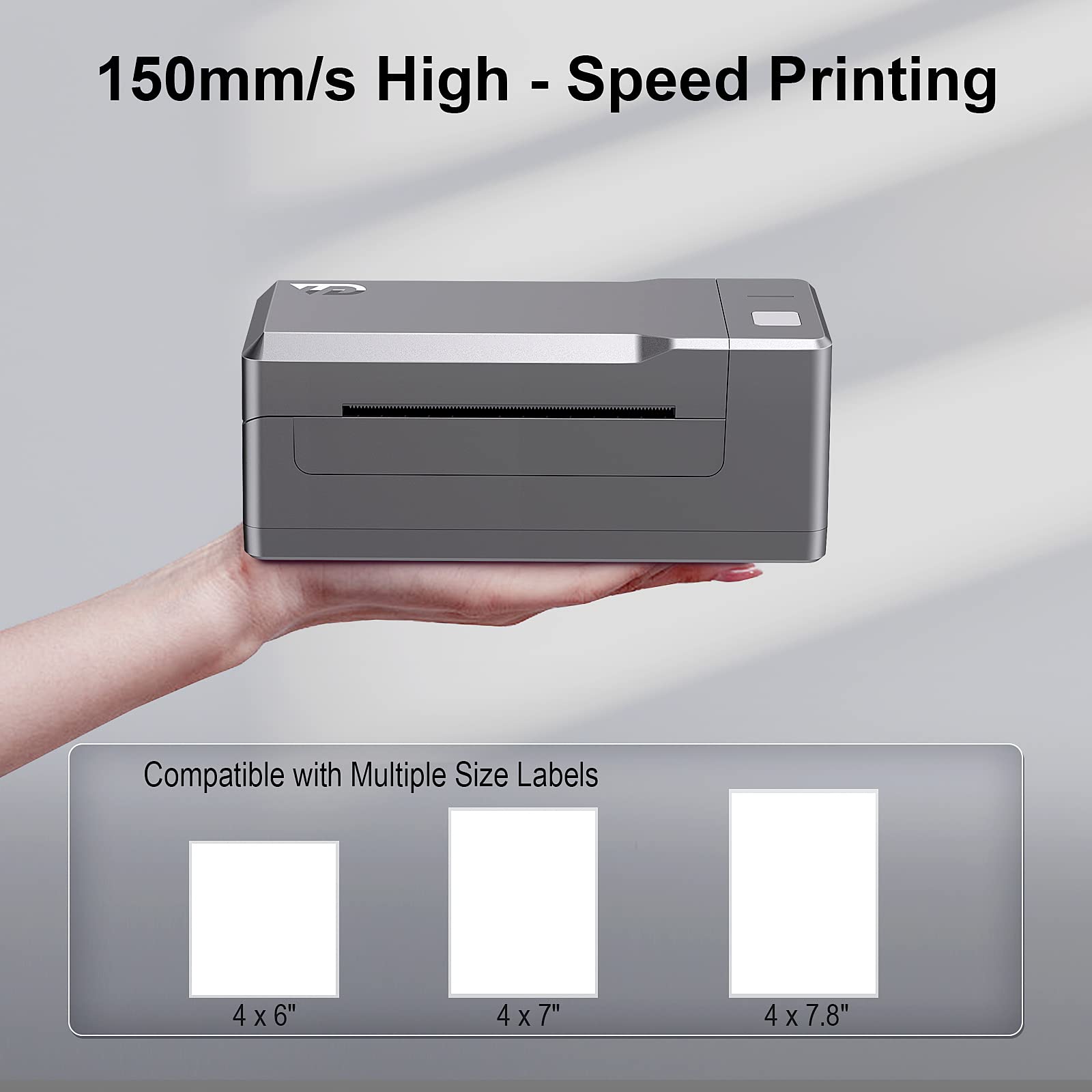 Tordorday Shipping Label Printer 4x6 Thermal Label Printer for Shipping Packages, 150mm/s Thermal Printer 203 dpi, Compatible with Amazon, Ebay, Shopify, USPS, Etsy