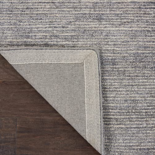 Nourison Weston Solid Silver Birch 8' x 10'6" Area -Rug, Easy -Cleaning, Non Shedding, Bed Room, Living Room, Dining Room, Kitchen (8x11)