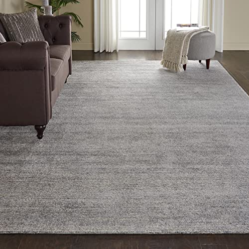 Nourison Weston Solid Silver Birch 8' x 10'6" Area -Rug, Easy -Cleaning, Non Shedding, Bed Room, Living Room, Dining Room, Kitchen (8x11)