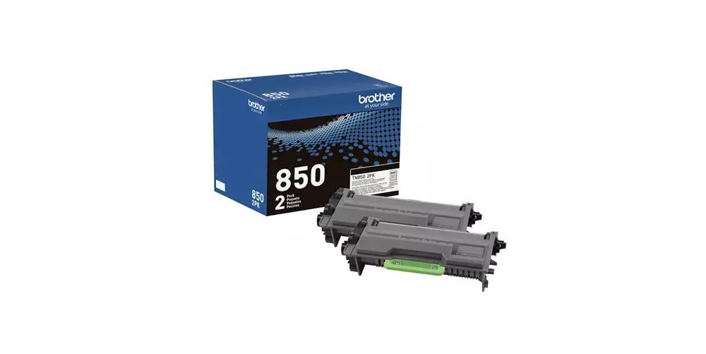 Brother TN-850 DCP-L5500 L5600 L5650 HL-L5000D L5100 L5200 L5200 Toner Cartridge (Black) in Retail Packaging - 2 Pack