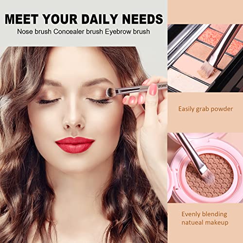 Raffaello Makeup Brushes, 15 Pcs Professional Premium Synthetic Brush Set, Foundation Concealer Eyeshadow Blush Makeup Brush Set (Champagne Gold)