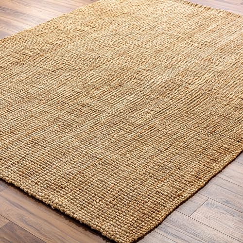 Hauteloom Ilana Jute Living Room, Bedroom Area Rug - Transitional, Traditional - Faded Driftwood,Chocolate Brown,Dark Brown - 8'6" x 11'6"