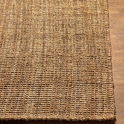 Hauteloom Ilana Jute Living Room, Bedroom Area Rug - Transitional, Traditional - Faded Driftwood,Chocolate Brown,Dark Brown - 8'6" x 11'6"