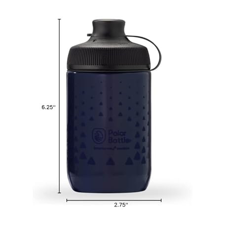 Polar Bottle - Session - 15oz Muck - Navy Blue - Water Bottle – Ideal for Your Mountain Bike Adventure - Fits Most Bike Bottle Cages
