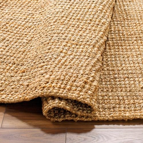 Hauteloom Ilana Jute Living Room, Bedroom Area Rug - Transitional, Traditional - Faded Driftwood,Chocolate Brown,Dark Brown - 8'6" x 11'6"