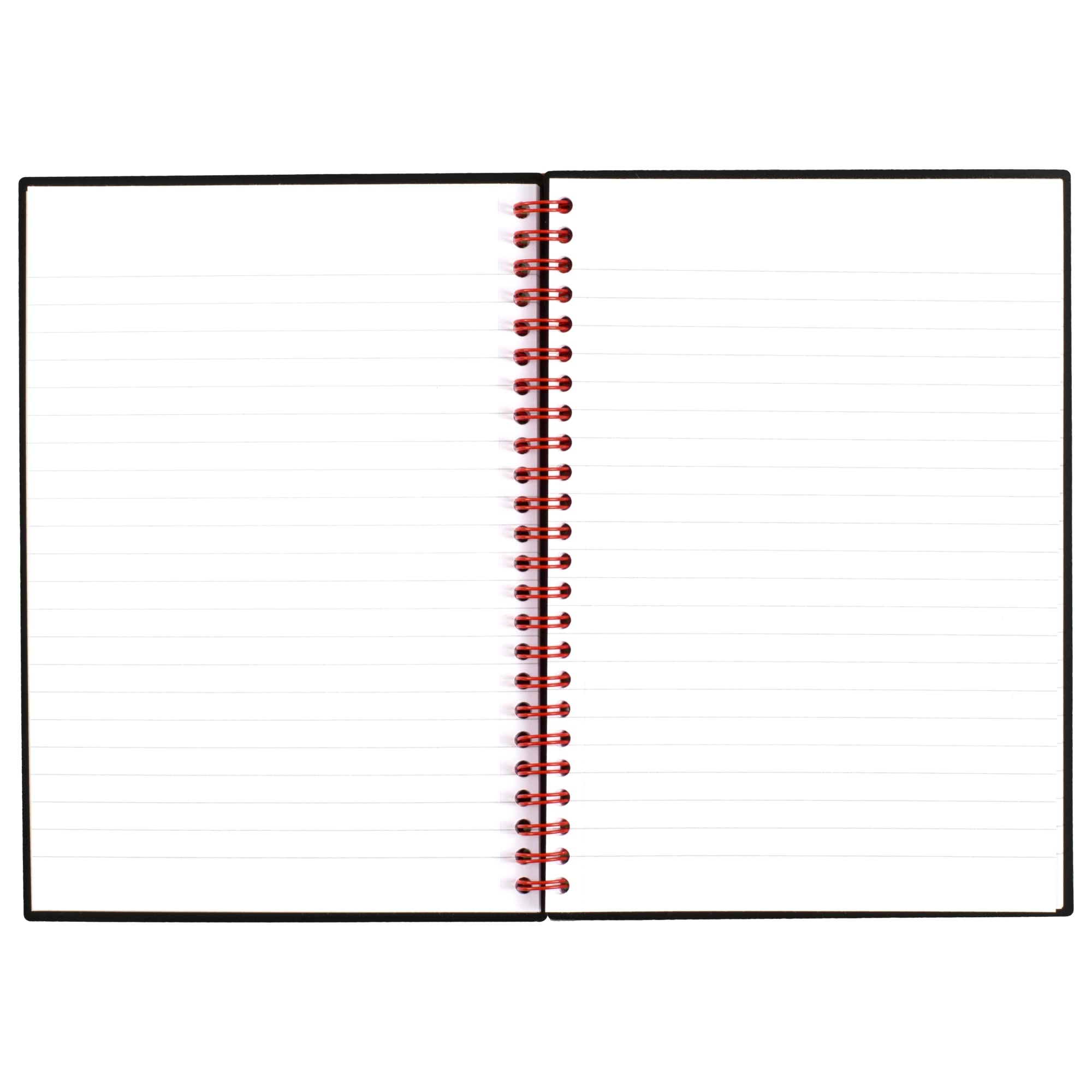 Black n' Red Twin Spiral Poly Cover Notebook, Medium, Black, 70 Ruled Sheets, Pack of 1 (C67009)