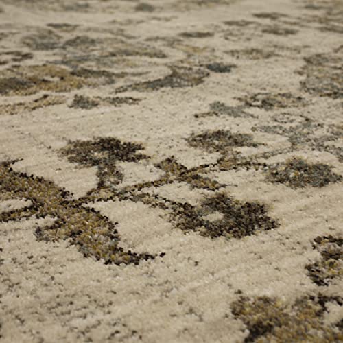 Mohawk Home Belgravia Transitional Geometric, Ornamental Gray 8' x 11' Area Rug Perfect for Living Room, Dining Room, Office