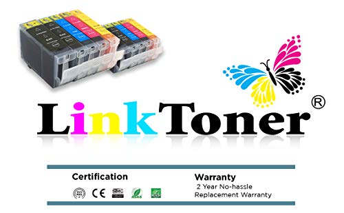 LinkToner TN760 Compatible Replacement for Brother TN-730 TN-760 TN-770 2 Pack Toner Cartridges Use for Brother Printer Hl-L2390DW Mfc-L2750DW