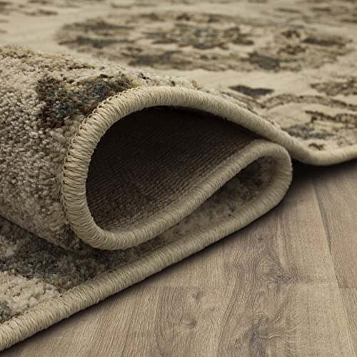 Mohawk Home Belgravia Transitional Geometric, Ornamental Gray 8' x 11' Area Rug Perfect for Living Room, Dining Room, Office