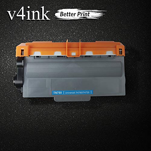 v4ink 2-Pack Compatible Toner Cartridge Replacement for Brother TN-750 TN750 TN-720 TN720 High Yield Toner Cartridge for Brother hl-5470dw HL-5450dn hl-6180dw mfc-8710dw mfc-8950dw mfc-8910dw Printer