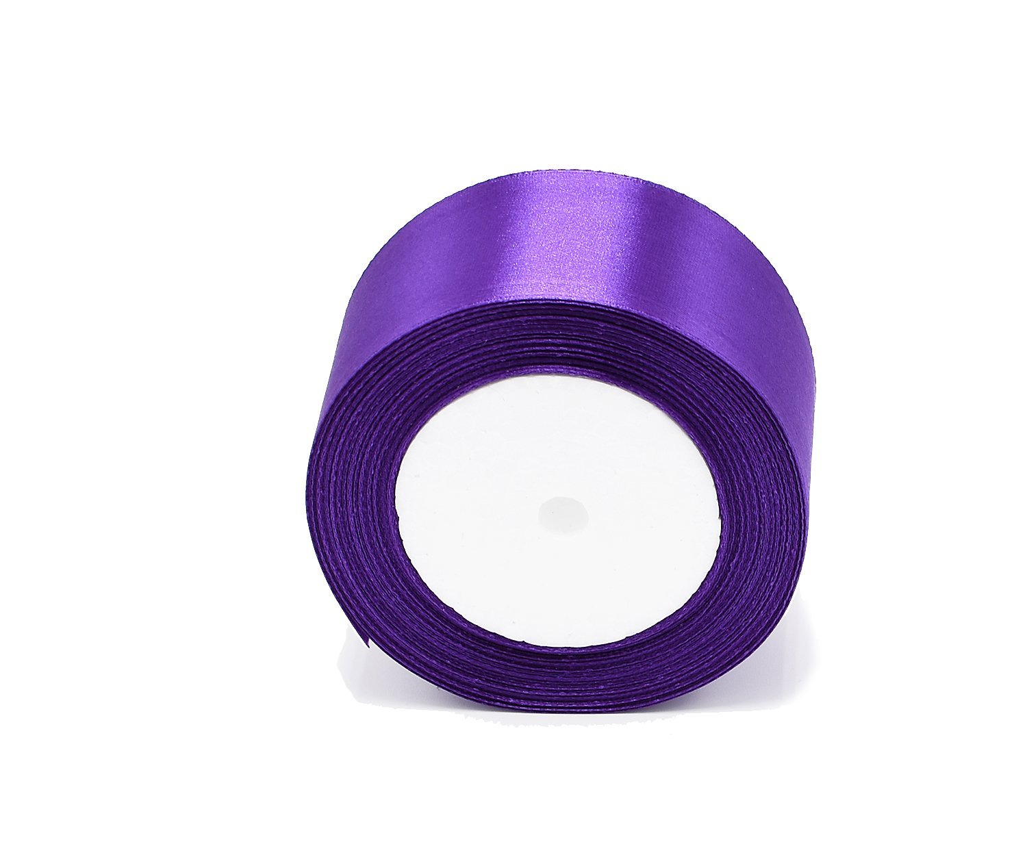 AKOAK 2 inches 25 Yards Purple Satin Ribbon Perfect for Wedding, Gift Wrapping