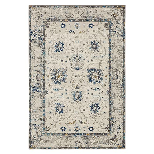 Mohawk Home Shea Traditional Floral Ornamental Gray 3' 11" x 6' Area Rug Perfect for Living Room, Dining Room, Office