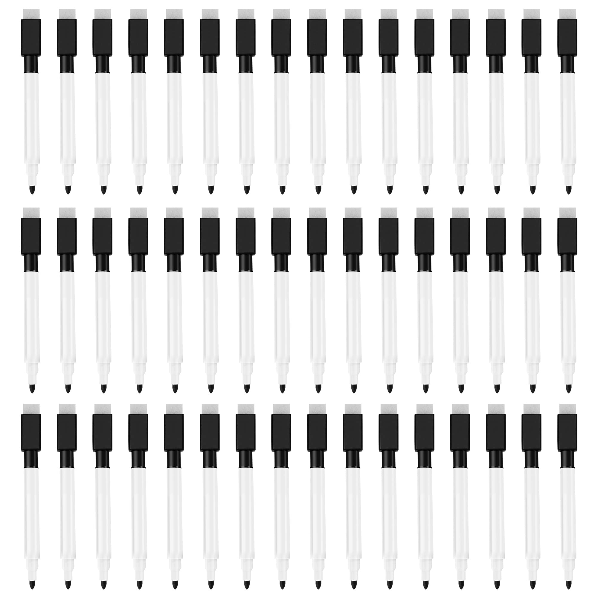 IHPUKIDI Magnetic Dry Erase Markers Fine Point Tip, 48-Pack Whiteboard Markers Dry Erase Marker with Eraser Cap, Low Odor Whiteboard Markers, Thin Dry Erase Markers for Kids Teachers