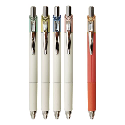 Pentel EnerGel Clena Retractable Liquid Gel Pen, Micro Fine Point 0.3mm Needle Tip, Black Ink, Mint Green Body (BLN73LK-A)