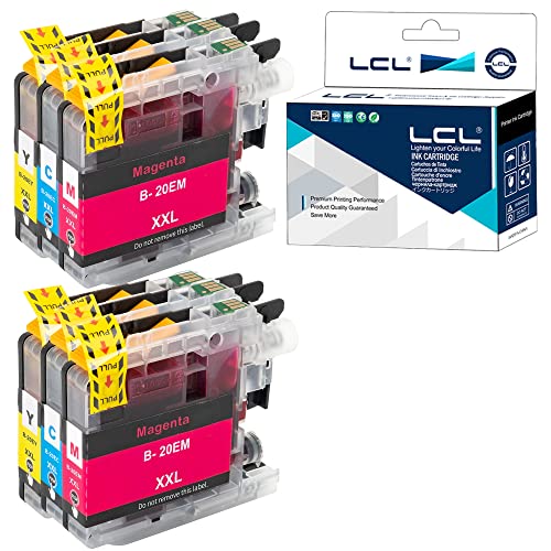 LCL Compatible Ink Cartridge Replacement for Brother LC20E LC20EC LC20EM LC20EY XXL MFC-J985DW MFC-J5920DW MFC-J775DW (6-Pack 2Cyan 2Magenta 2Yellow)