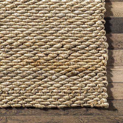 nuLOOM Hailey Hand Woven Jute Area Rug, 8x10, Natural