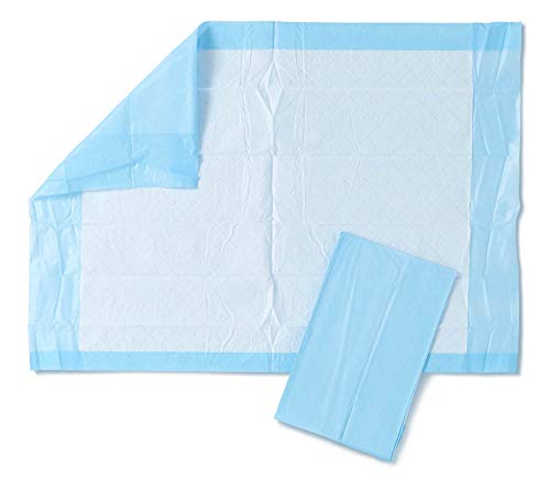 Medline Ultra Lightweight Tissue and Plastic 17” x 24” Disposable Underpad, Great for Changing Table and Surfaces, 100 Count