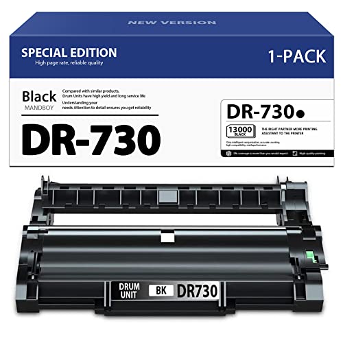 MANDBOY DR730 Drum Unit Replacement for Brother DR-730 Compatible DCP-L2550DW MFC-L2710DW MFC-L2750DW MFC-L2750DWXL HL-L2350DW HL-L2370DW/DWXL Printer BK 1 Pack(Toner Not Include)