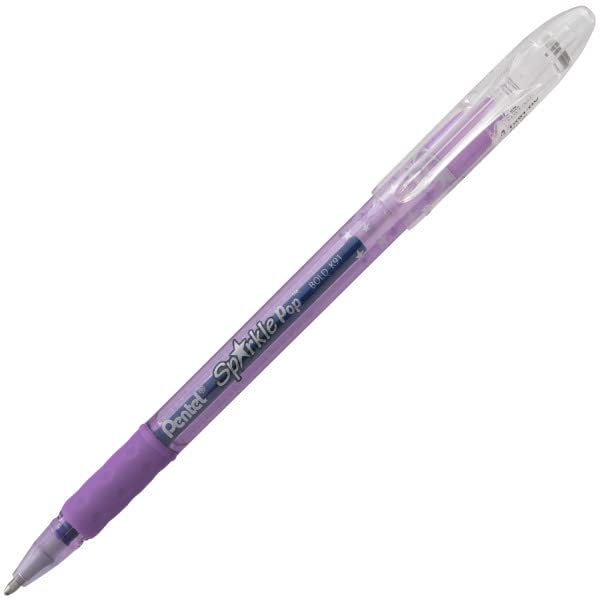 Pentel Arts Sparkle Pop Shimmering Metallic Gel Pen, (1.0mm) Bold Line, Assorted Iridescent Ink Colors, 4 Pack