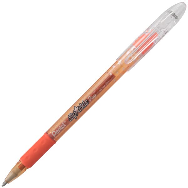 Pentel Arts Sparkle Pop Shimmering Metallic Gel Pen, (1.0mm) Bold Line, Assorted Iridescent Ink Colors, 4 Pack