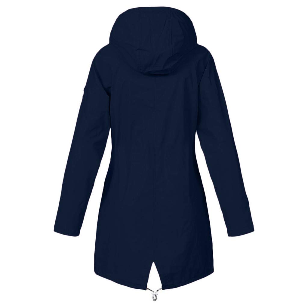 Aniywn Women's Waterproof Raincoat Outdoor Hooded Rain Jacket Windbreaker Lightweight Travel Rain Jacket Coats with Hood