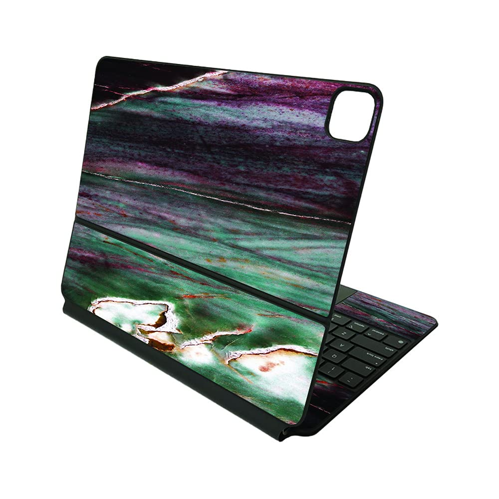 MightySkins Skin Compatible with Apple Magic Keyboard for iPad Pro 12.9" (3rd-6th Generation) - Grunge Marble | Protective, Durable, and Unique Vinyl Decal wrap Cover | Easy to Apply | Made in The USA