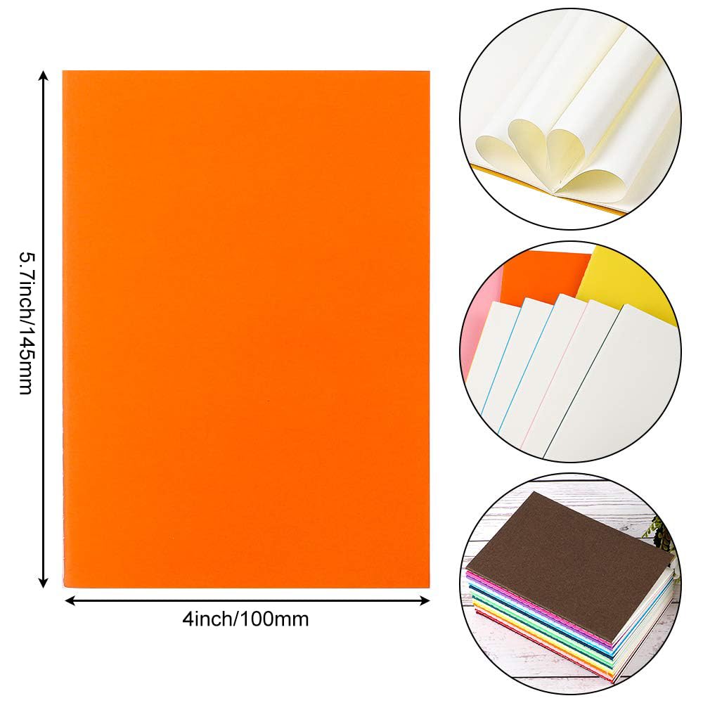 JPSOR 32pcs 16 Colors Mini Notebooks Bulk, Small Pocket Notebook Blank Notepads, Memo Books Mini Sketchbooks, 4"x5.7" Unlined Autograph Books for Kids Drawing Classroom, Gifts for Students