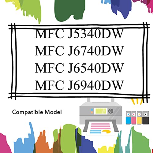 LC 402 XL Ink Cartridge Replacement for Brother LC402XL, 402 Inkjet Cartridge Used for MFC J5340DW J6740DW J6540DW J6940DW Printer 2*BK+1*C M Y