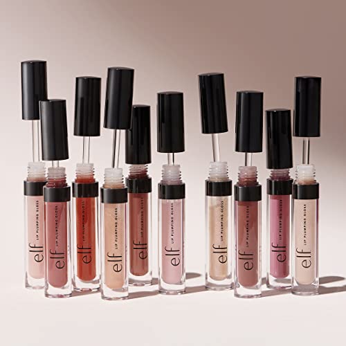 e.l.f. Lip Plumping Gloss, High-Shine Liquid Lip Color, Creates Fuller Lips & Plumper Pout, Moisturizing Formula, Bahama Mama, 0.09 Fl Oz