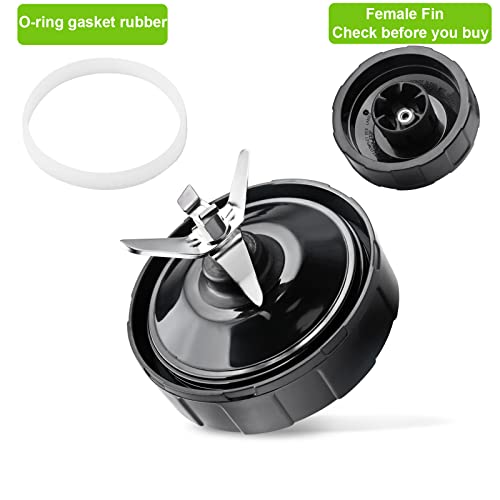 Ninja Blender Replacement Parts β Premium Ninja Blender Blade 6 Fin β Heavy Duty Stainless Steel and Food-Grade Plastic for Smoothie Cup β Leakproof Sealing Ring