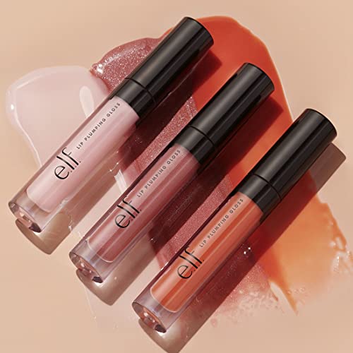 e.l.f. Lip Plumping Gloss, High-Shine Liquid Lip Color, Creates Fuller Lips & Plumper Pout, Moisturizing Formula, Bahama Mama, 0.09 Fl Oz