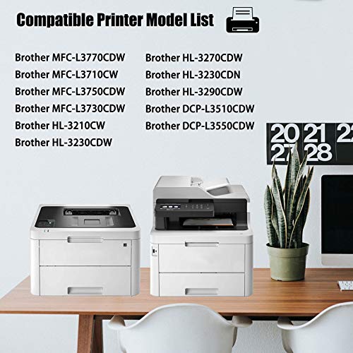 1-Pack Black Compatible TN227 TN-227 Toner Cartridge Replacement for Brother HL-3210CW 3230CDW 3270CDW 3230CDN 3290CDW DCP-L3510CDW L3550CDW MFC-L3770CDW L3710CW L3750CDW L3730CDW Printer Toner