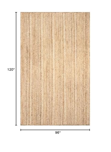 6x9, 8x10, 9x12, 10x14 Natural Fiber Rug Hand Braided Jute Area Rug Large Bohemian Rug Earthy Eco Friendly Rug Solid Custom Size Rug (11' x 18' Custom Rug)